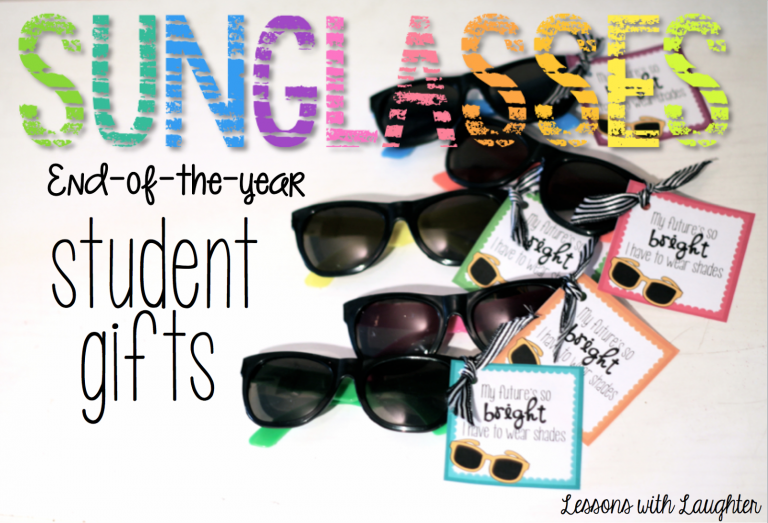 Sunglasses: End of the Year Student Gift Freebie! - Molly Maloy