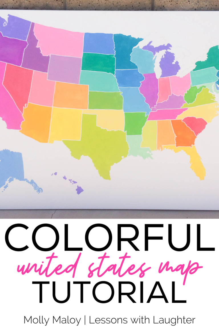 Colorful United States Map Tutorial - Molly Maloy