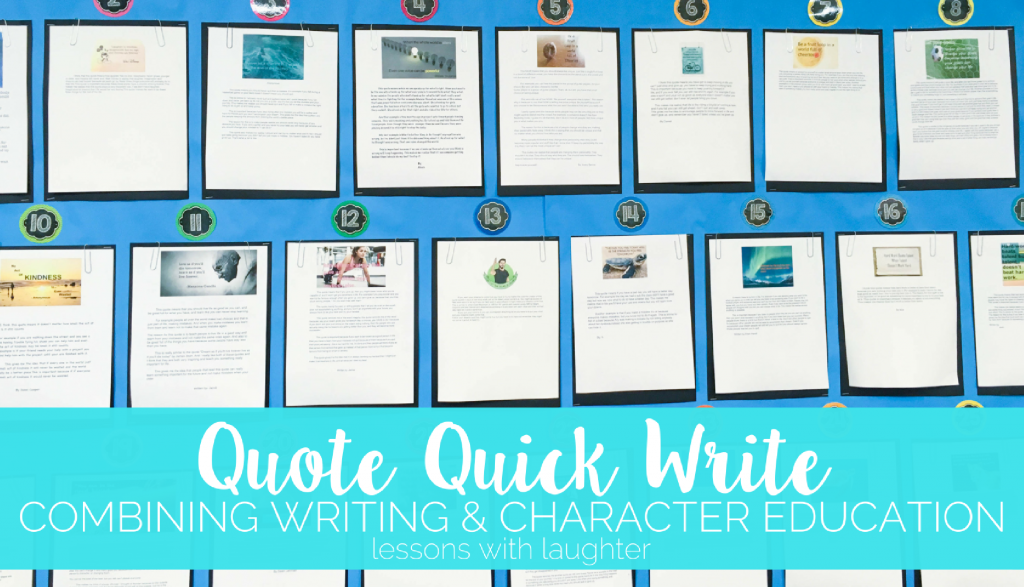 Quote Quick Write: Combining Writing and Character Education - Molly Maloy