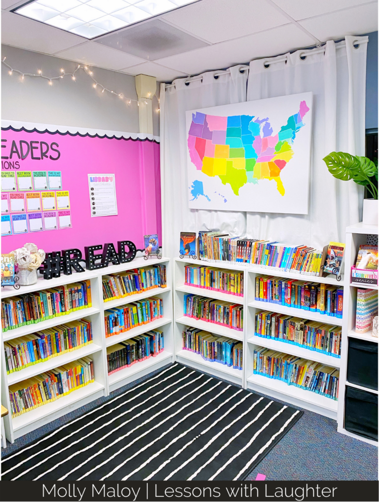 Classroom Library Organization using Book Spine Labels - Molly Maloy