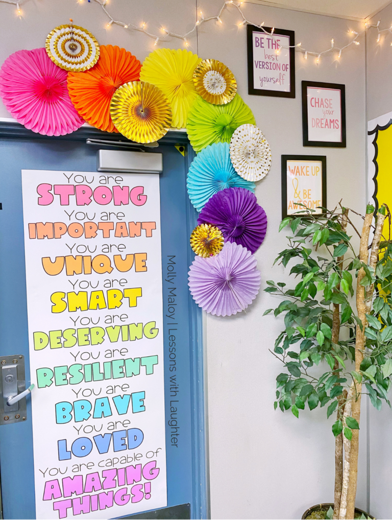 Positive Affirmation Classroom Door - Molly Maloy